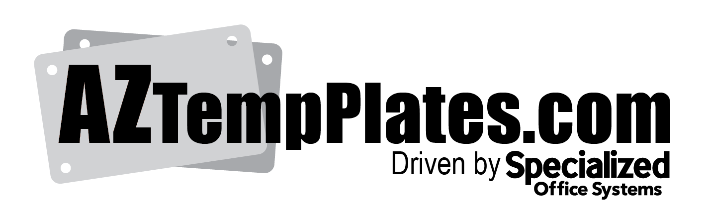 ADOT Temporary License Plate Sheets